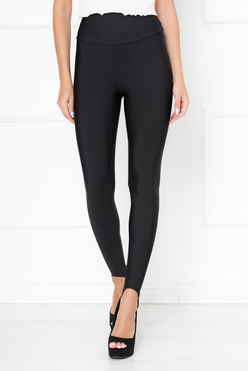 Colanti stirrup cu talie inalta - SELENA - Negri – BWEAR.RO