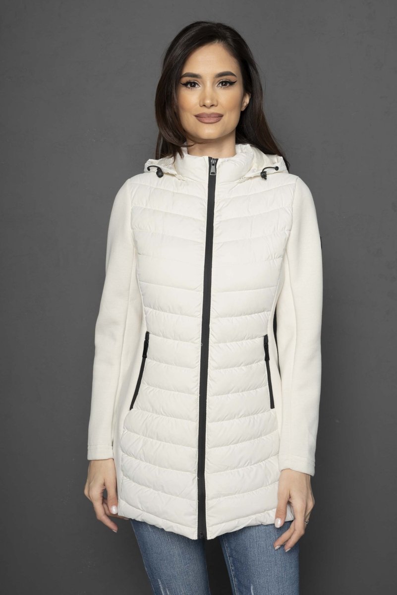 Geaca subtire cambrata - VAIANA - Alb Unturiu – BWEAR.RO