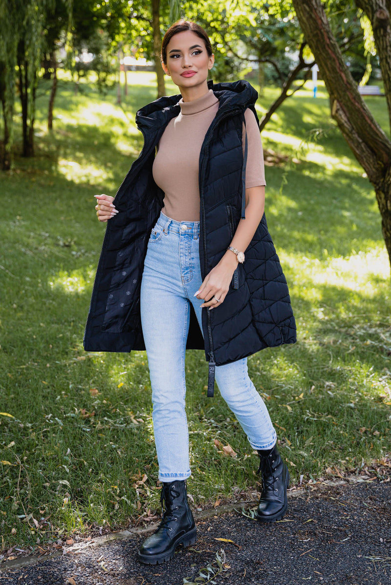 Vesta lunga RAINBOW - Neagra – BWEAR.RO