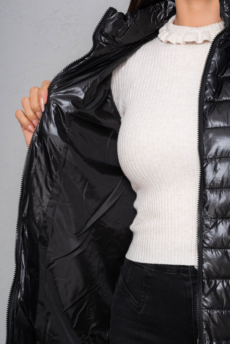 Vesta lunga subtire - IONELA - Neagra – BWEAR.RO
