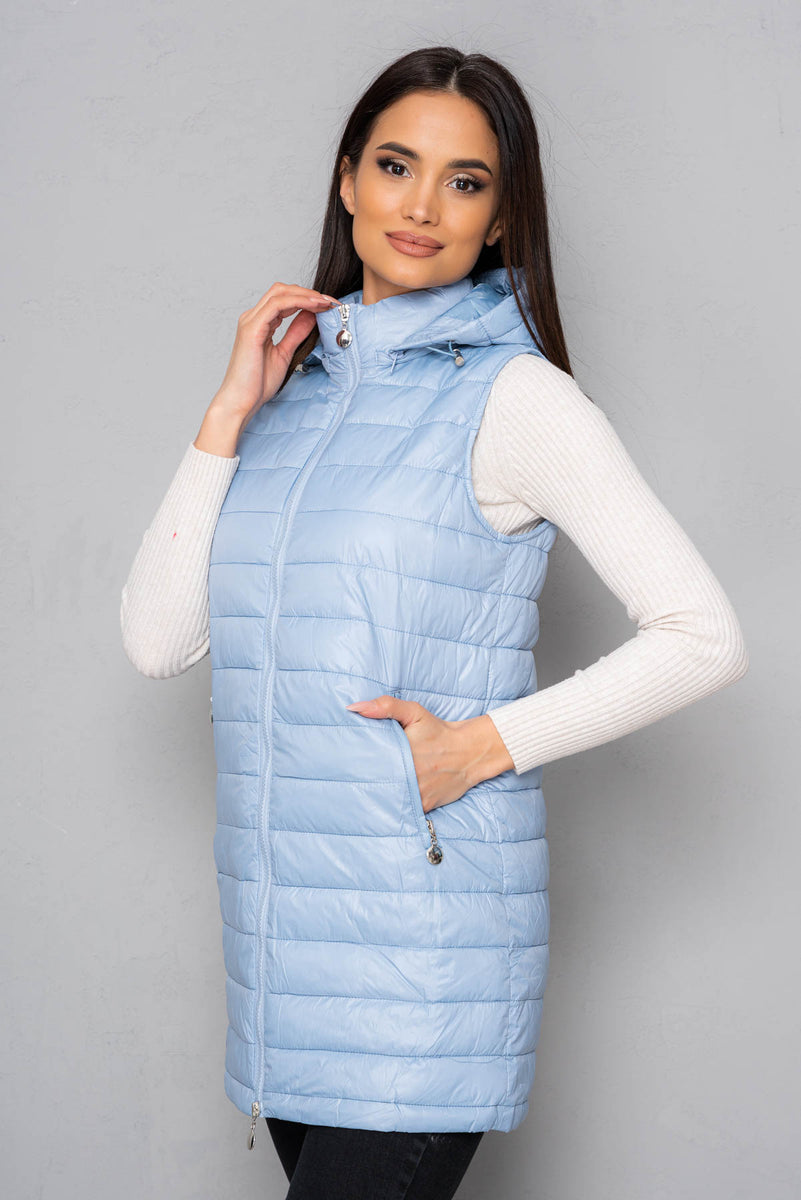 Vesta lunga subtire - IONELA - Bleu – BWEAR.RO